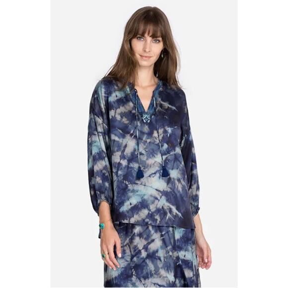 Johnny Was | Tops | Johnny Was Blouse Womens Xl Moonlight Tie Dye V ...